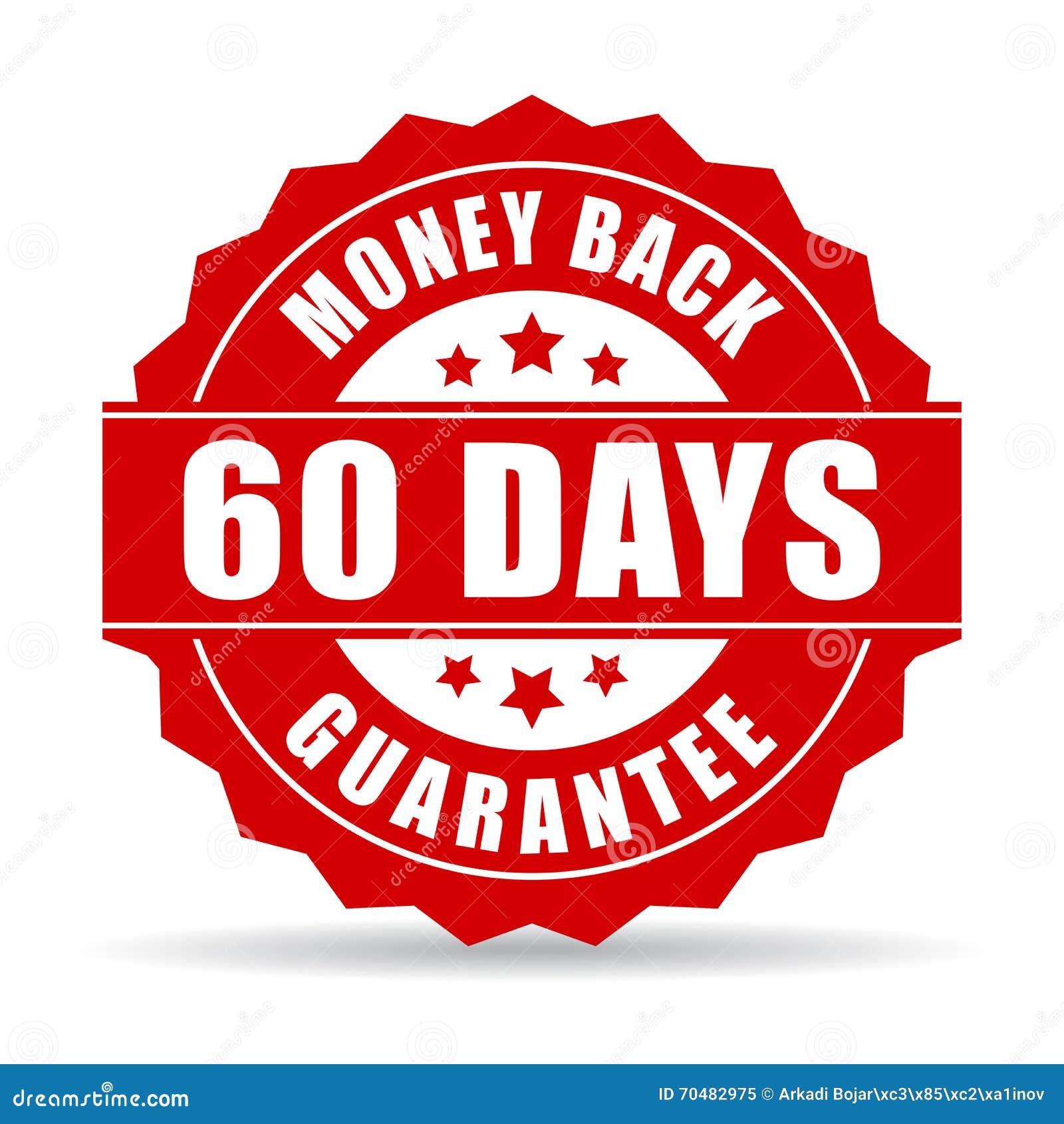 60 Days Money Back Guarantee Icon. Vector. Cashback Icon, Return Money ...