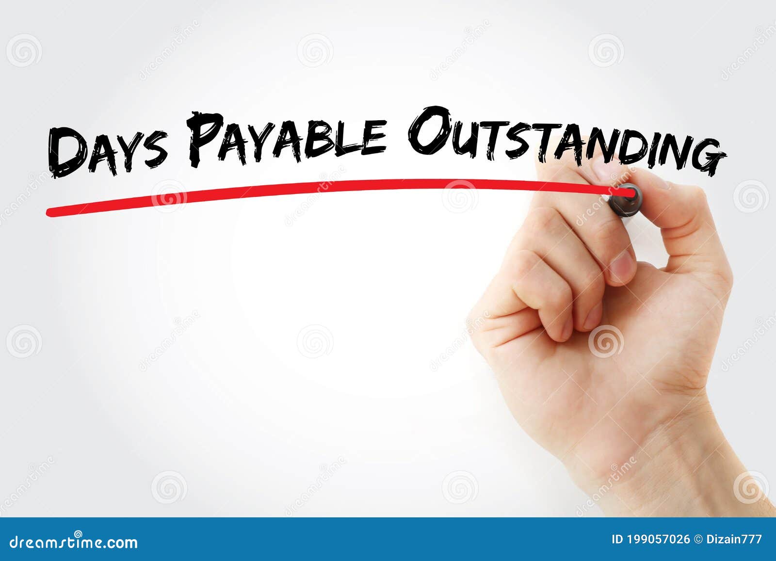 DPO, Days Payable Outstanding. Concept With Keywords, Letters And Icons ...