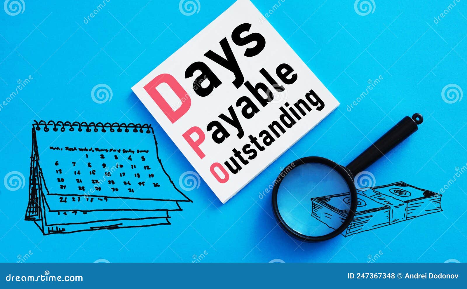 Days Payable Outstanding is Shown Using the Text Stock Photo - Image of ...