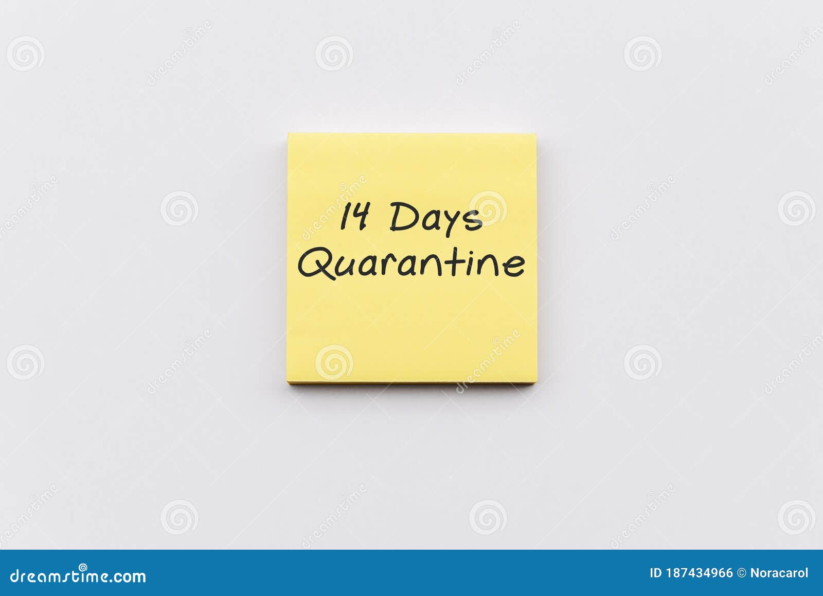 14 Days Quarantine Text on Sticky Paper Stock Photo - Image of adhesive ...