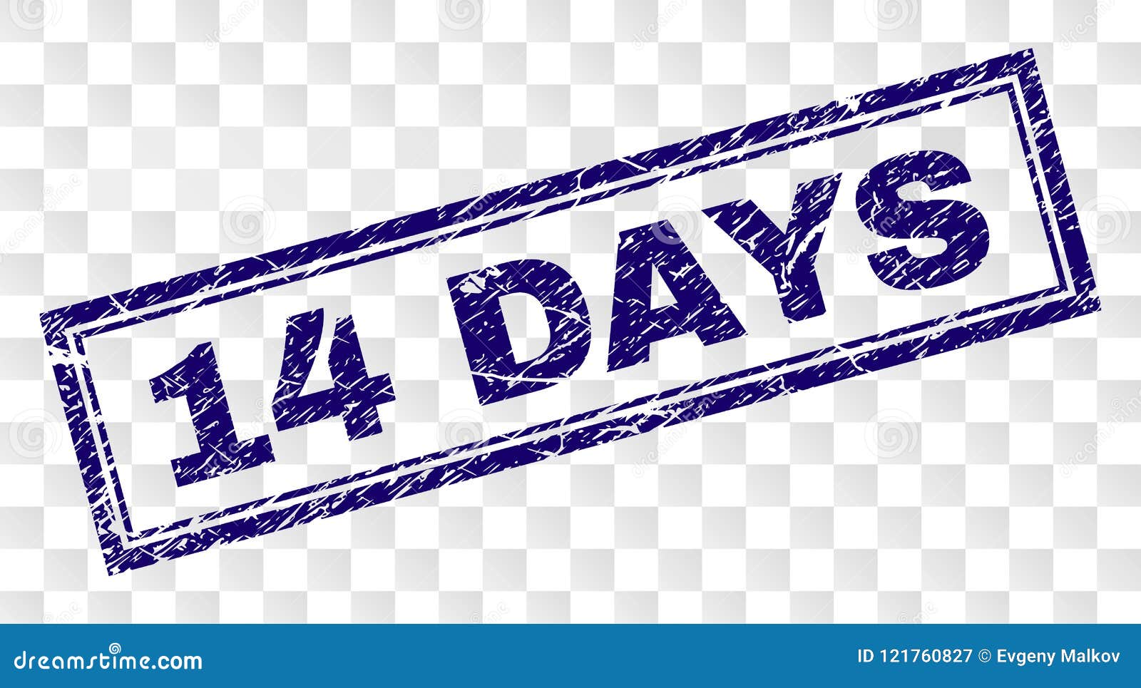 Grunge 14 DAYS Rectangle Stamp Stock Vector - Illustration of draft ...