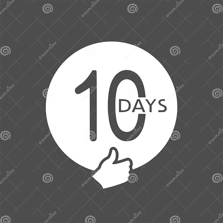 10 days symbol stock vector. Illustration of modern - 265879733