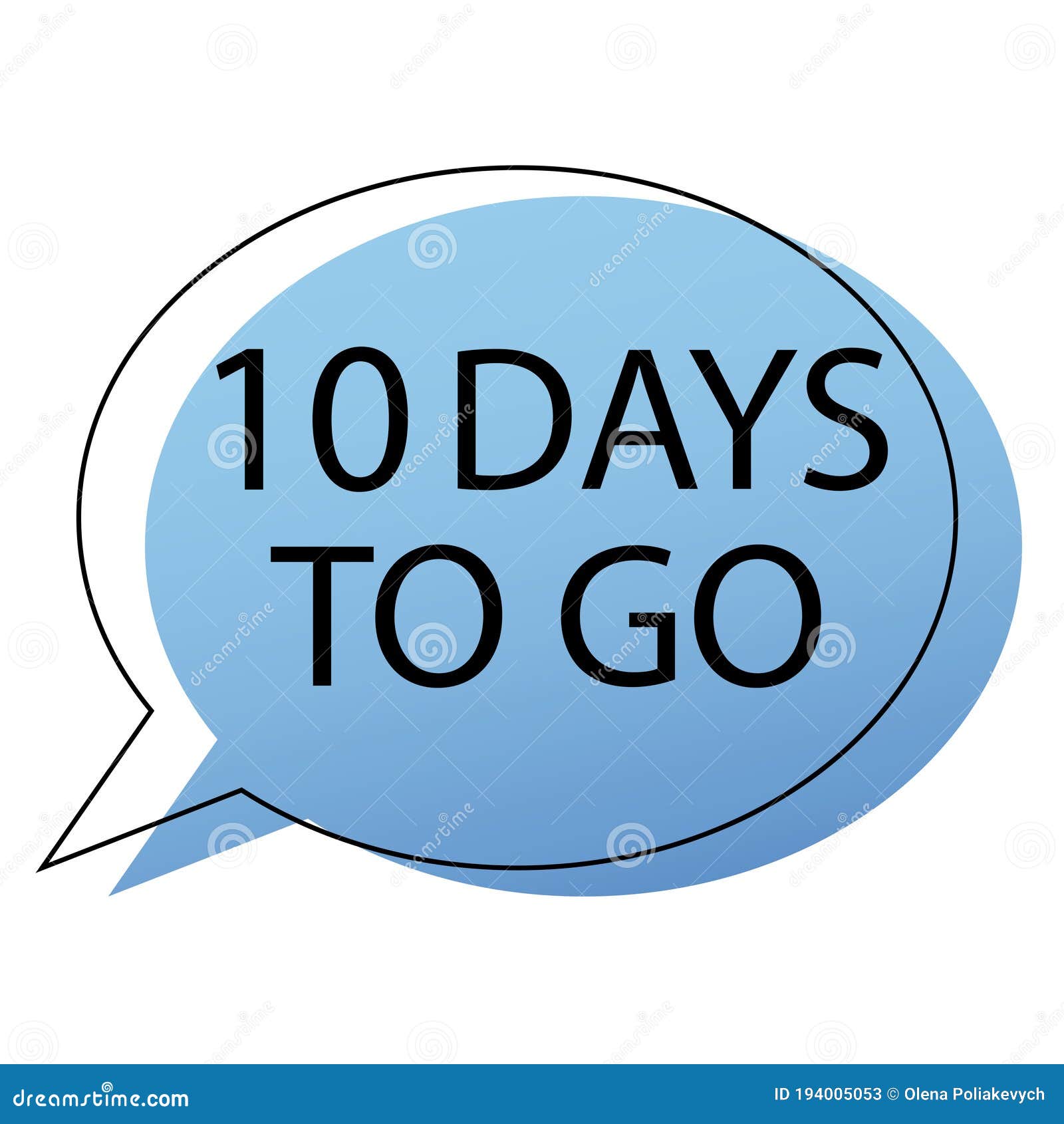 10 Days To Go. Countdown Time. There are Ten Days Left. Countdown in a ...