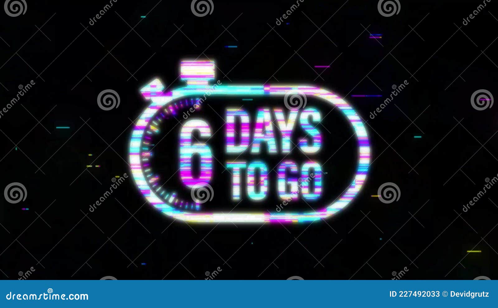 6 Days To Go. Countdown Timer. Clock Glitch Icon. Time Icon. Count Time Sale. Motion Graphics ...