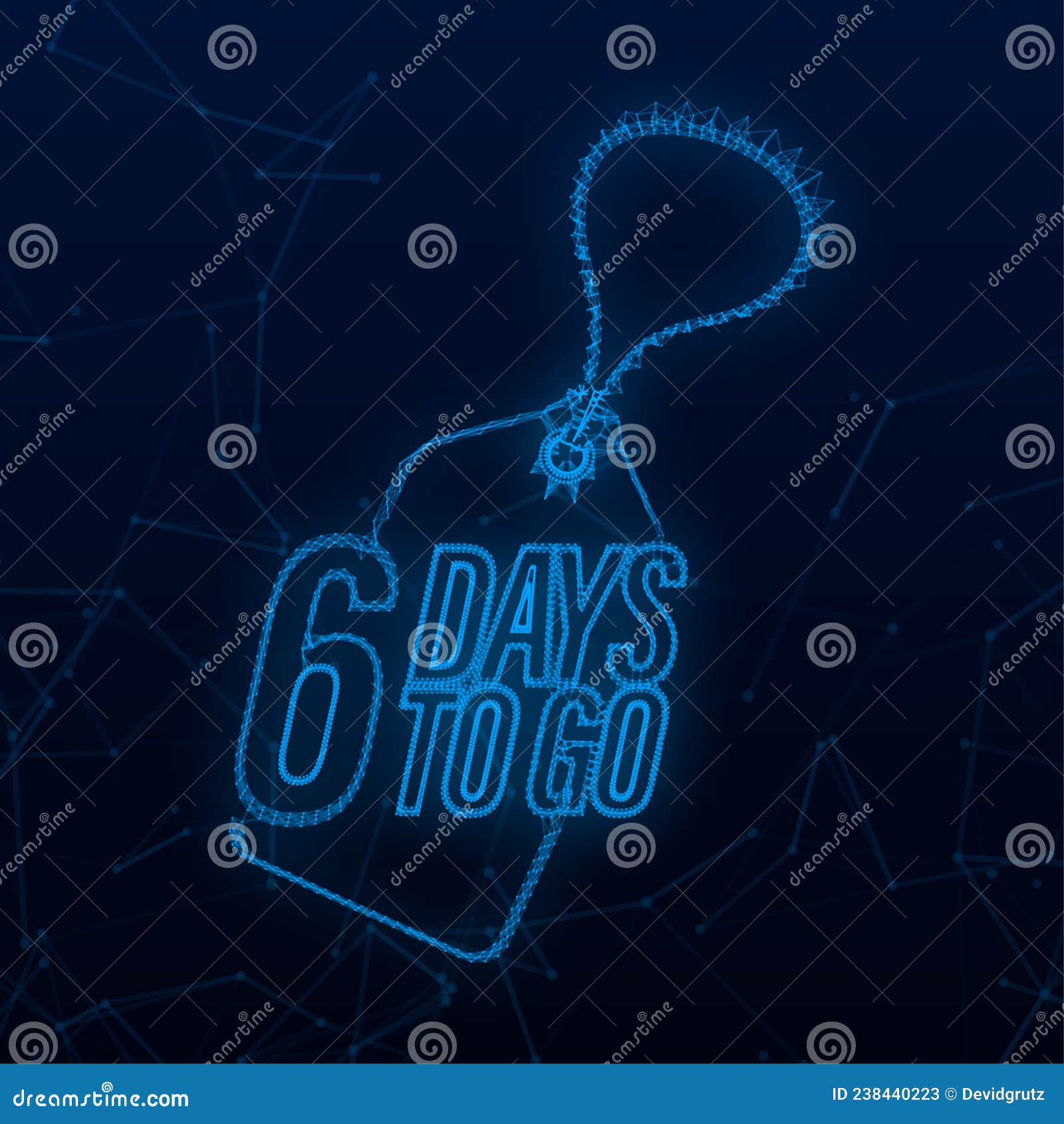 6 Days To Go. Countdown Timer. Time Icon. Count Time Sale. Vector Stock ...