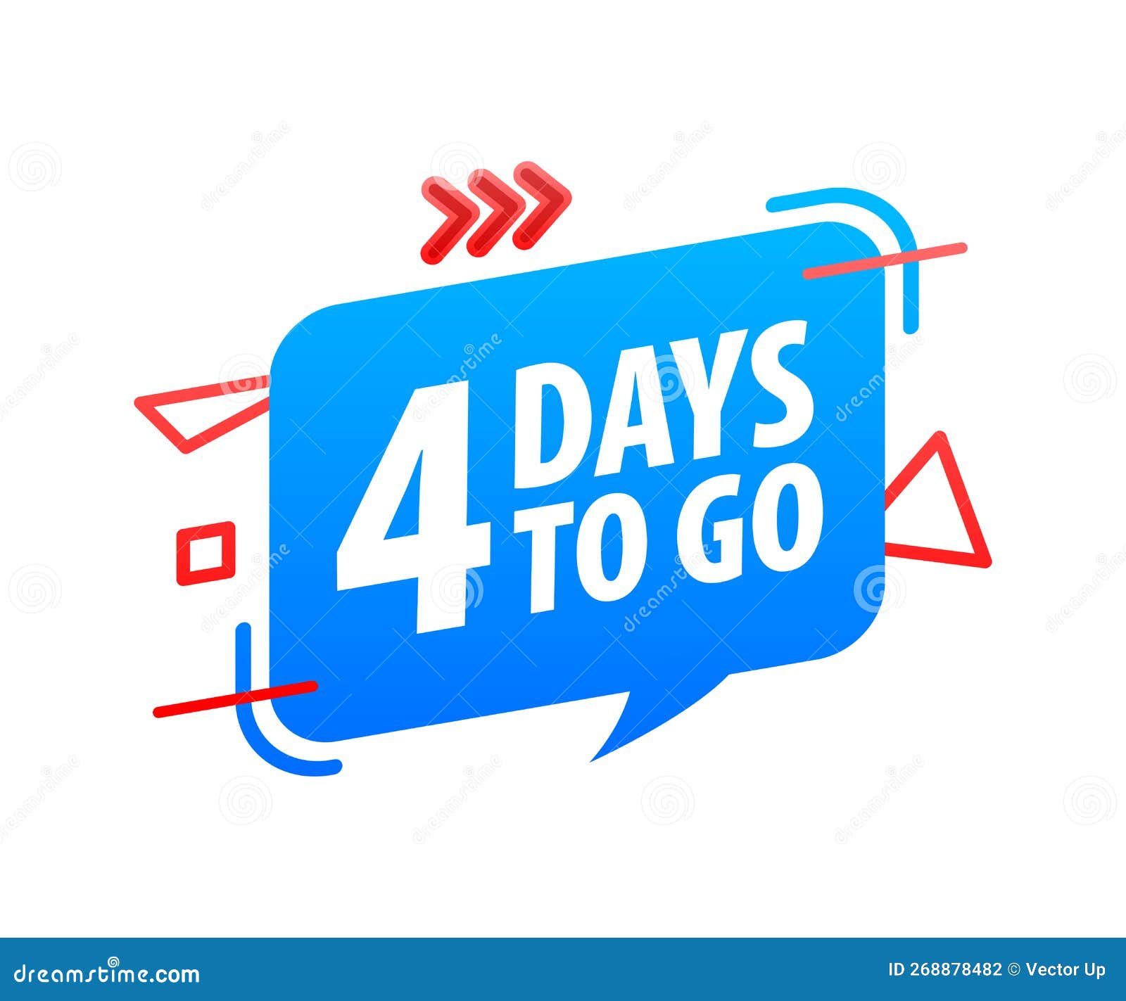 4 Days To Go Icon. Days Left Badges. Offer Countdown Date Number. Timer ...