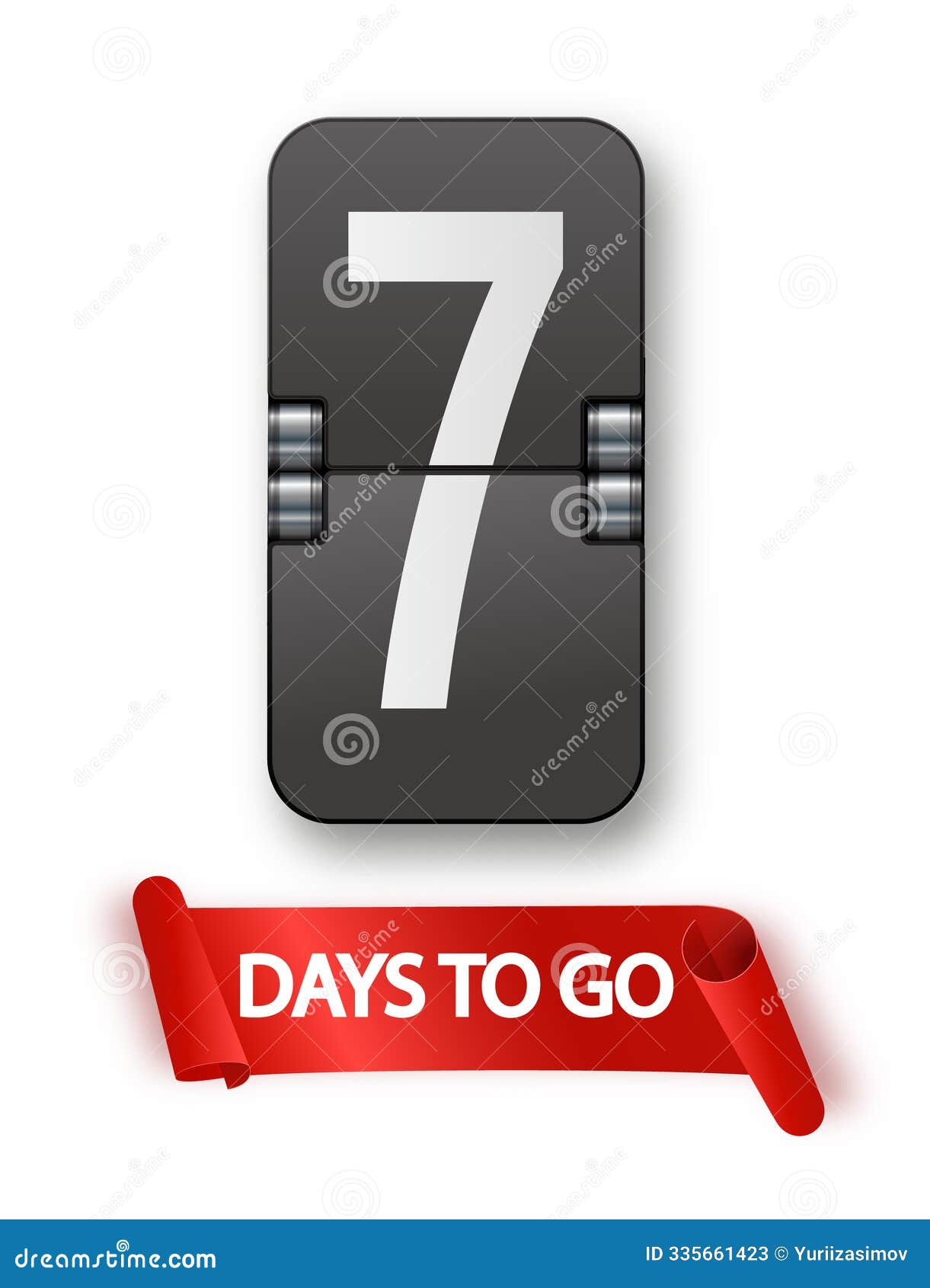 7 Days To Go Icon Set. Countdown of Days Remaining. Offer Timer Sticker ...