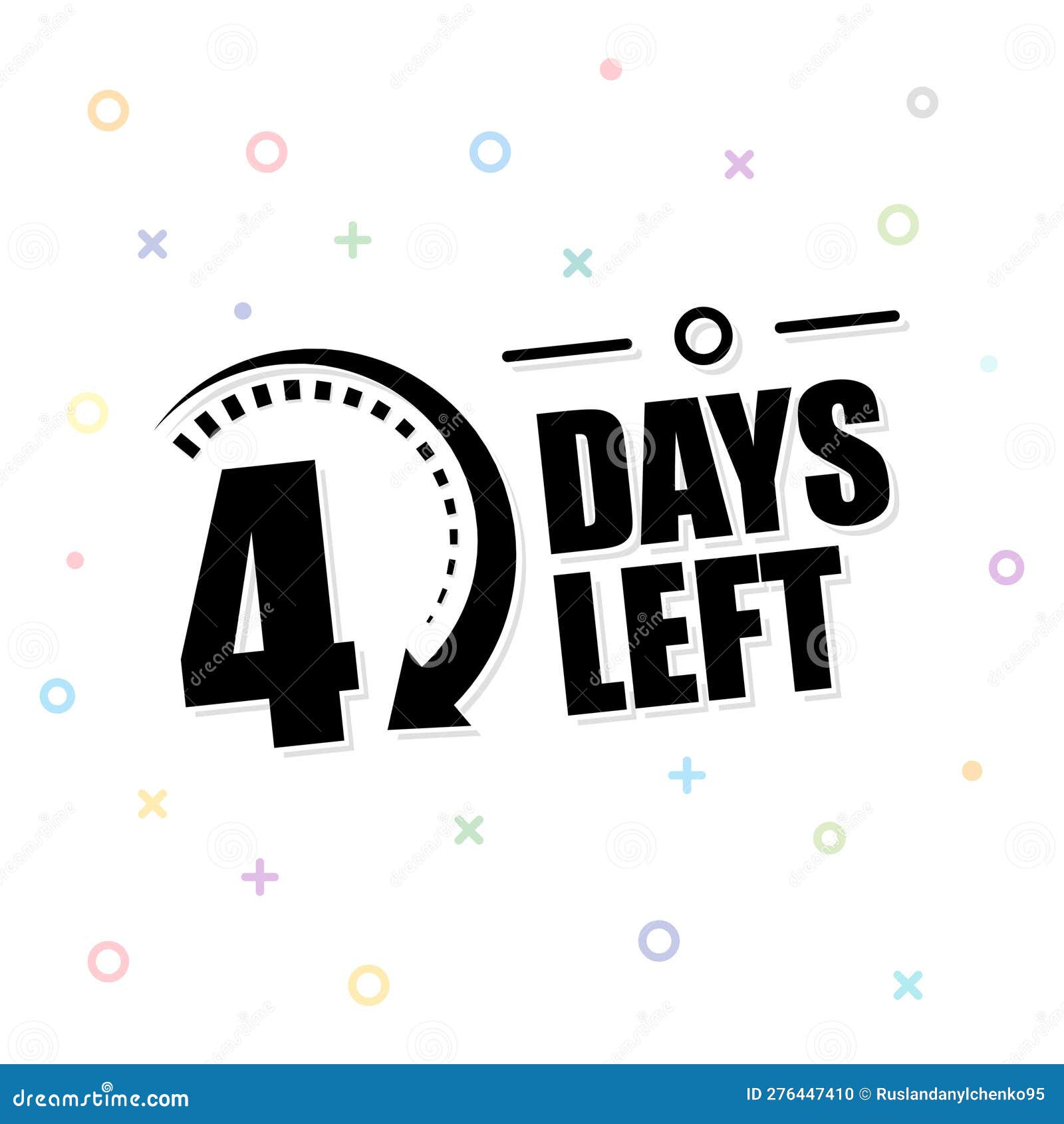 4 Days To Go Last Countdown Icon. Stock Vector - Illustration of sign ...