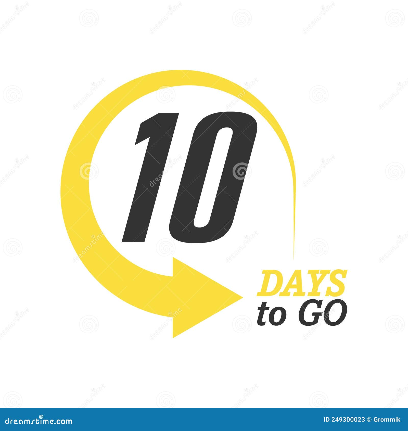 10 Days To Go. a Stylized Countdown Icon or Banner Stock Vector ... 10 Days To Go. a Stylized Countdown Icon or Banner Stock Vector ...