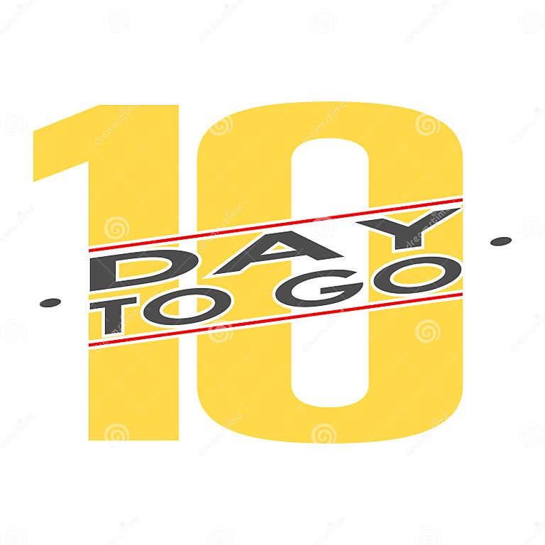 10 Days To Go. a Stylized Countdown Icon or Banner Stock Vector ... 10 Days To Go. a Stylized Countdown Icon or Banner Stock Vector ...
