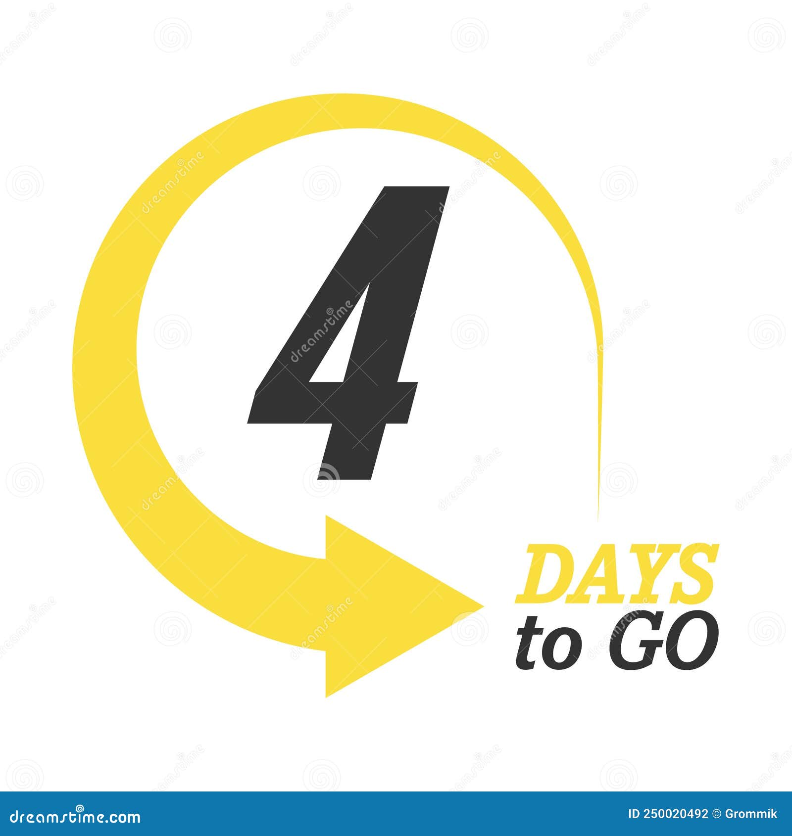 4 Days To Go. a Stylized Countdown Icon or Banner Stock Vector ... 4 Days To Go. a Stylized Countdown Icon or Banner Stock Vector ...