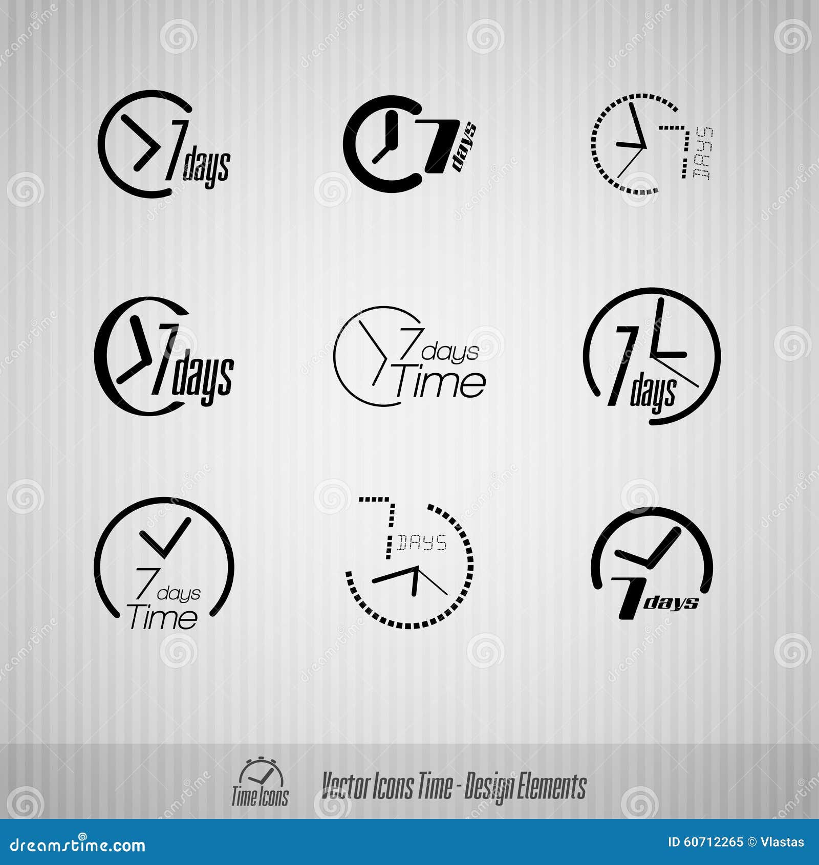 7 days vector icons stock vector. Illustration of assistance - 60712265