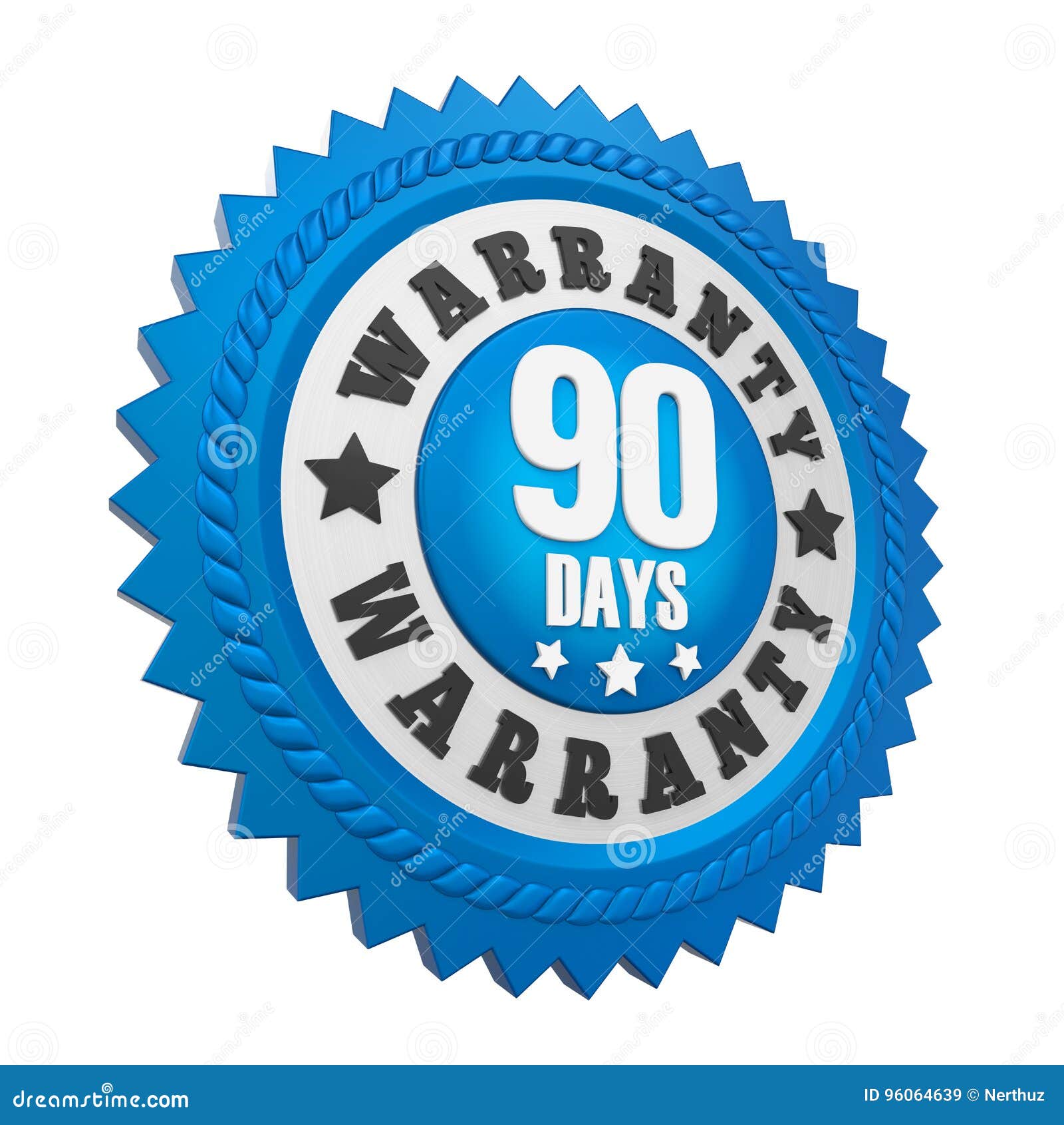90 Days Warranty Badge Isolated Stock Illustration - Illustration of ...