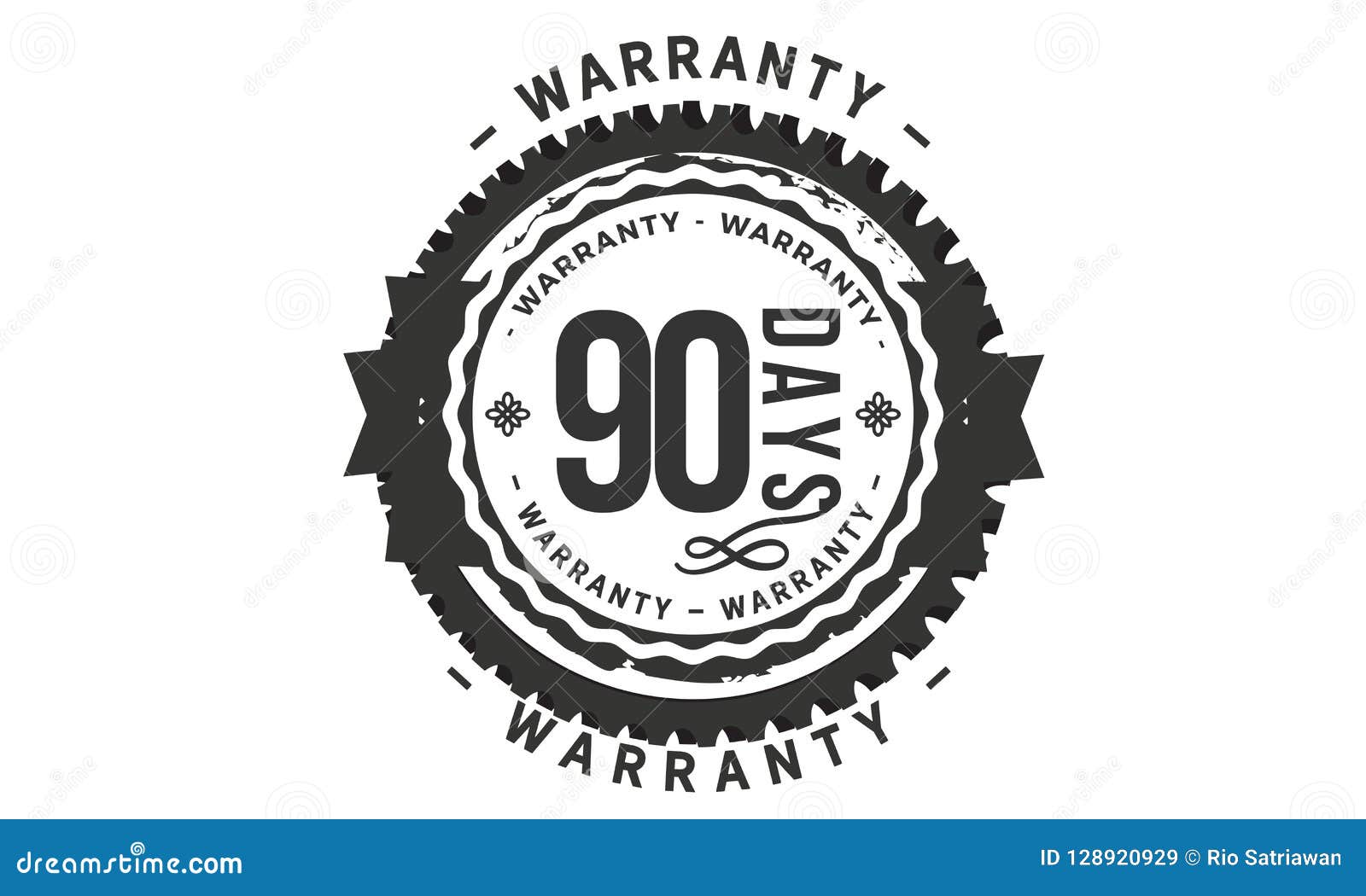 90 Days Warranty Design,best Black Stamp Stock Vector - Illustration of ...