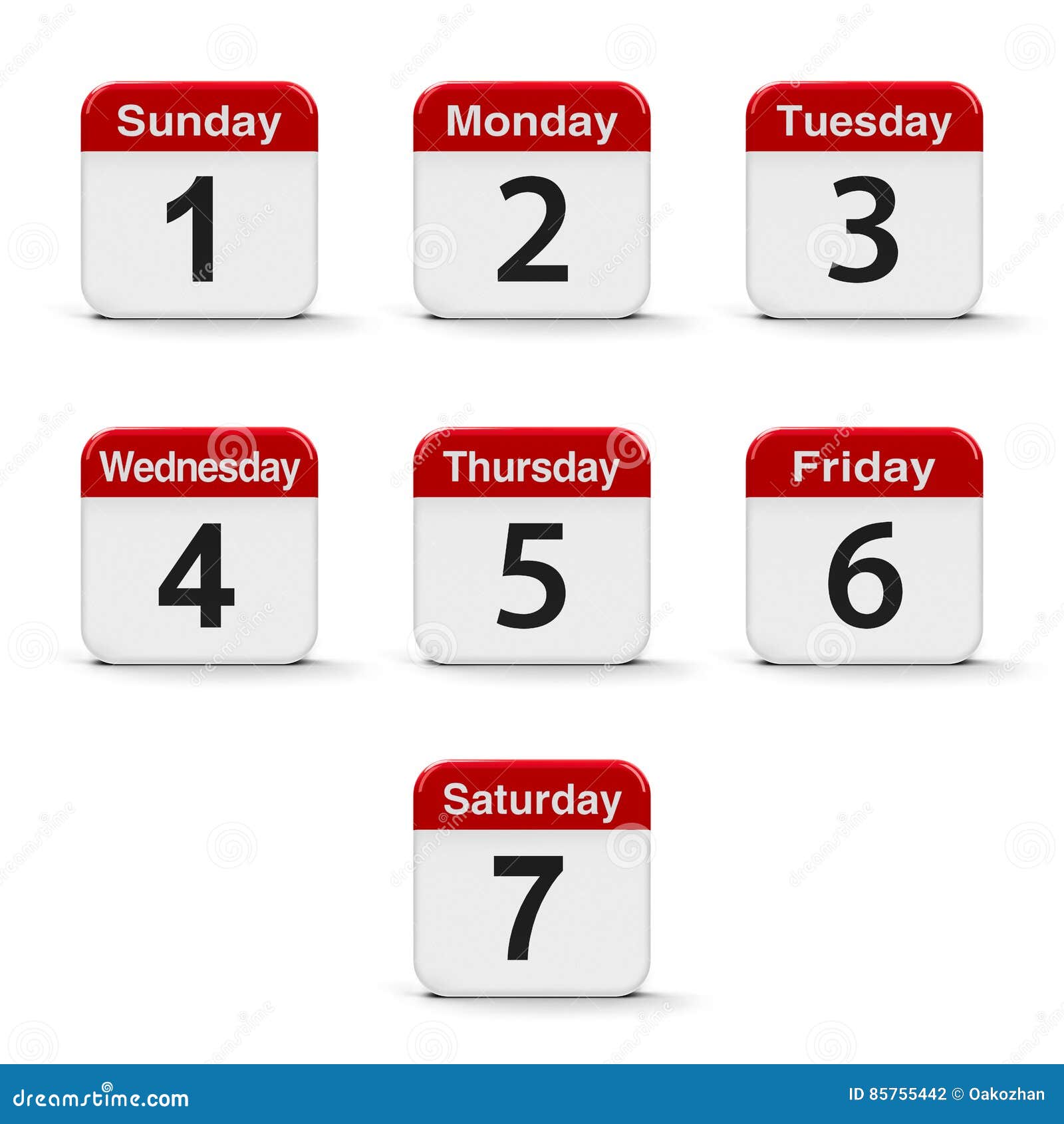 Days of the week stock illustration. Illustration of background - 85755442