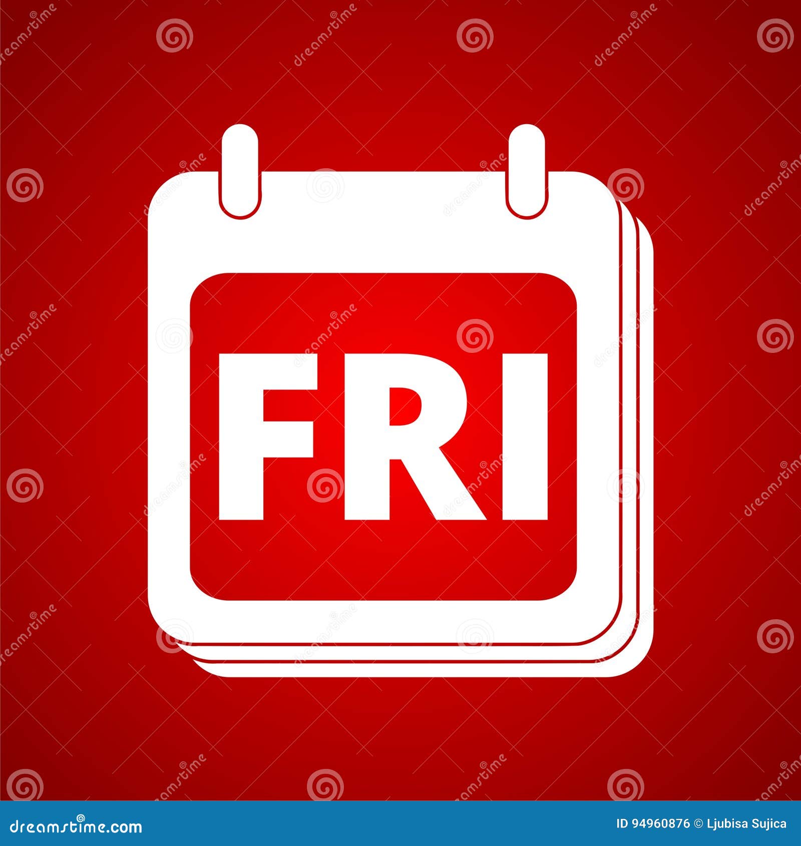 Days of the week friday stock vector. Illustration of flat - 94960876