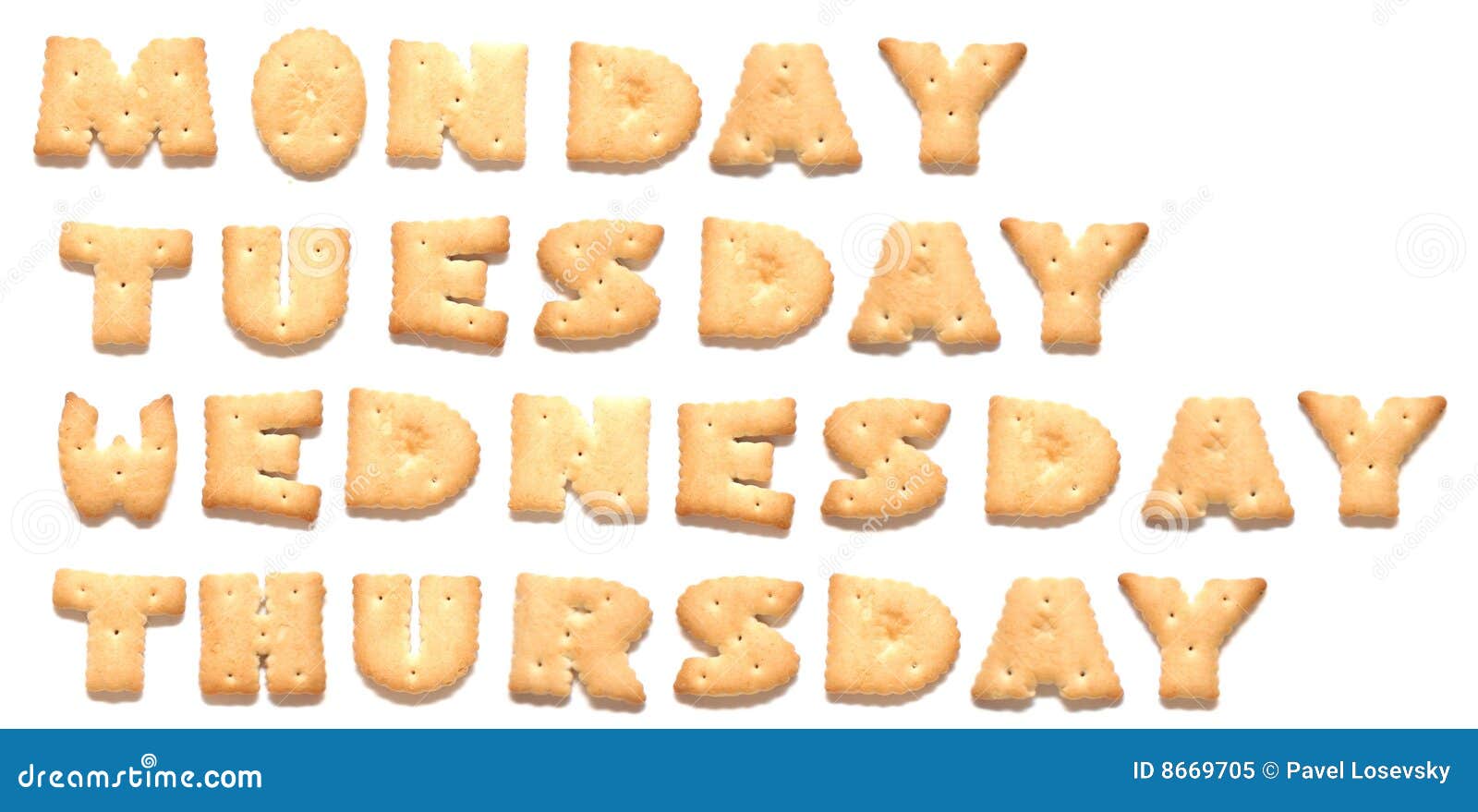 Days of Week are Made of Cookies Stock Image - Image of education ...