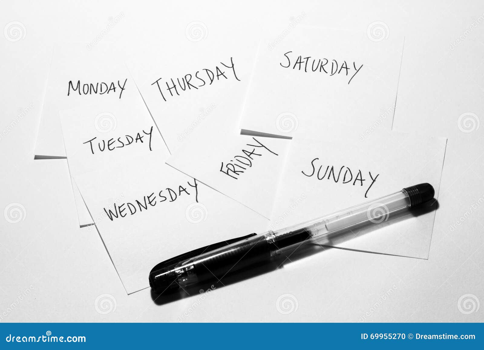 Days of the Week with Pen stock photo. Image of remember - 69955270