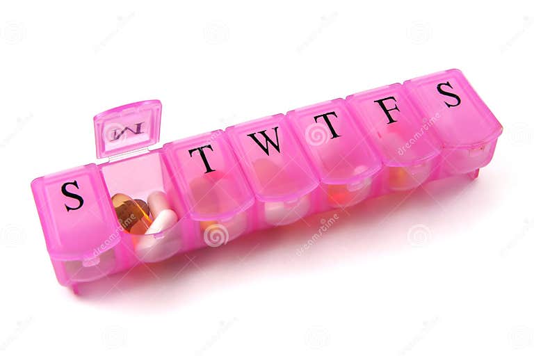 Days of the Week Pill Box 2 Stock Image - Image of health, week: 3855029
