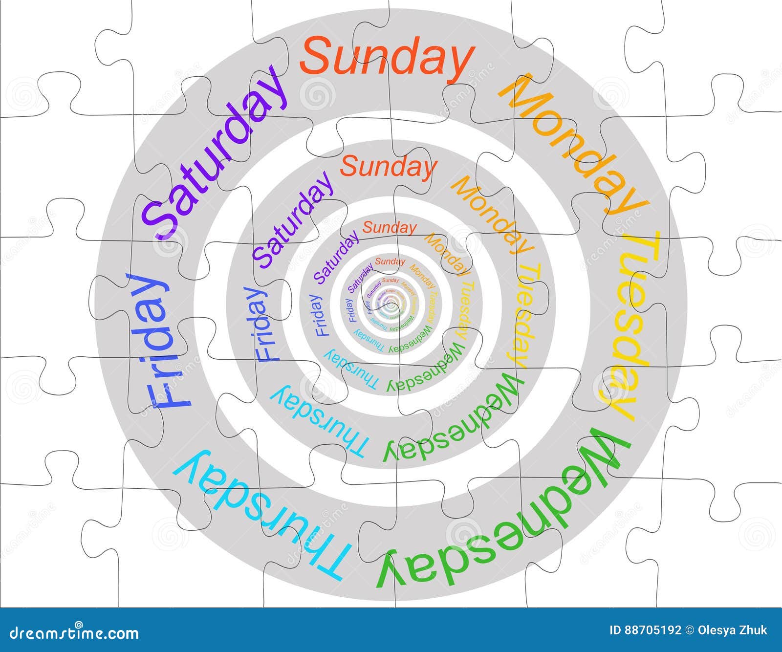 Days of the week stock illustration. Illustration of wednesday - 88705192