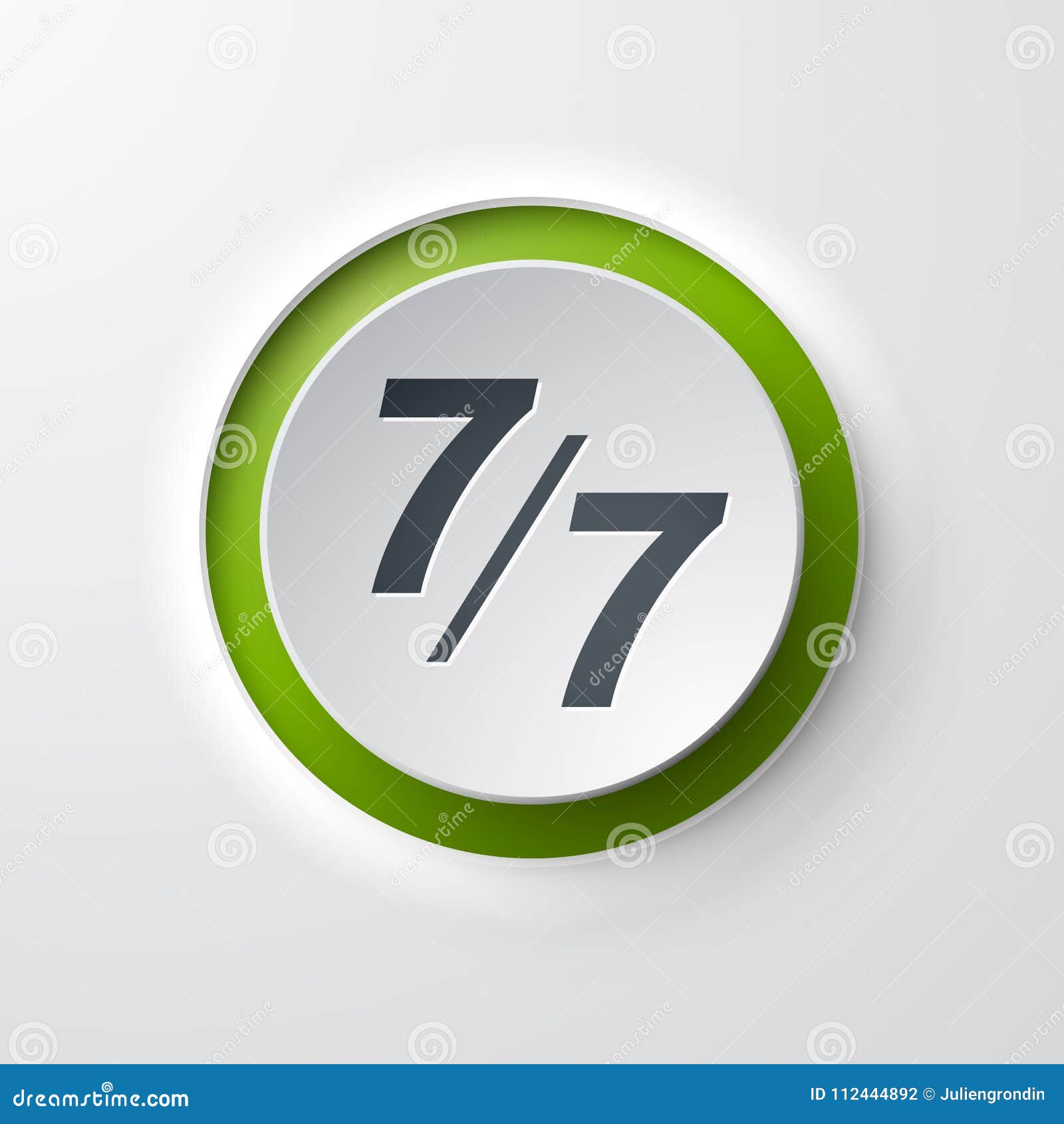 7 days a week web icon stock illustration. Illustration of curved ...