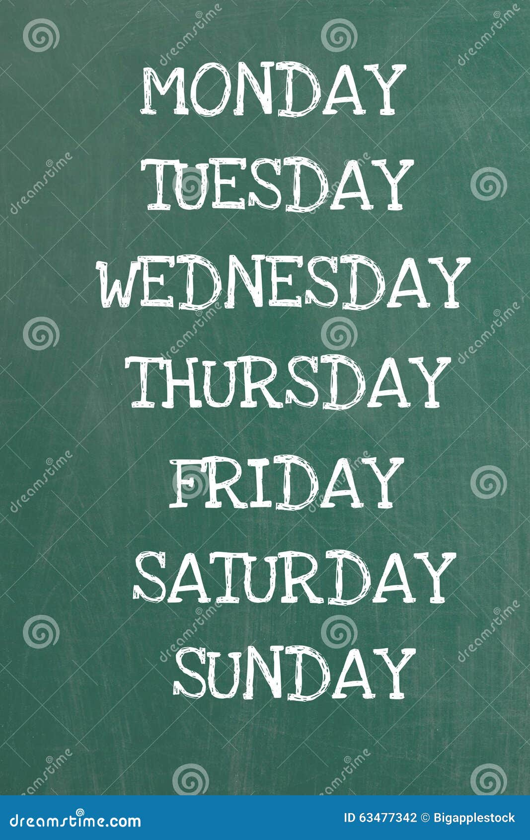 Days of the Week stock photo. Image of thursday, board - 63477342