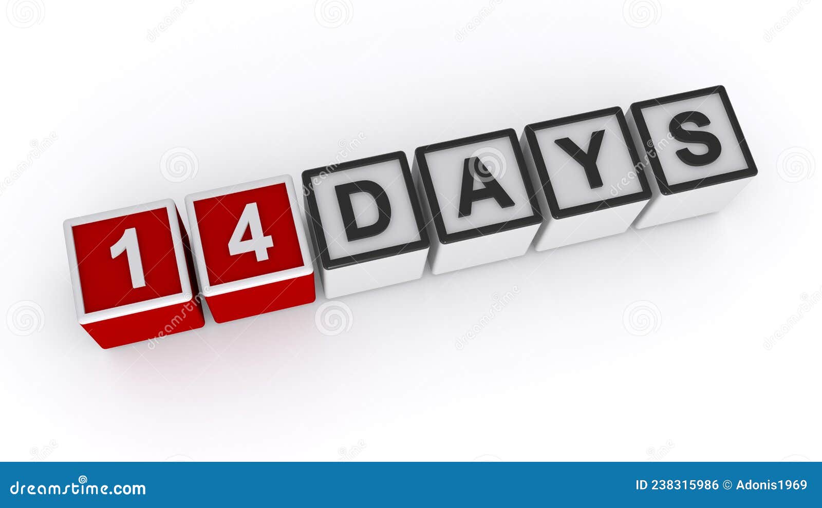 14 Days Word Block on White Stock Illustration - Illustration of ...
