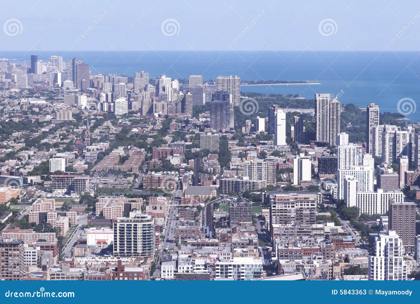 Daytime Aerial View of Chicago Stock Image - Image of streets, chicago ...