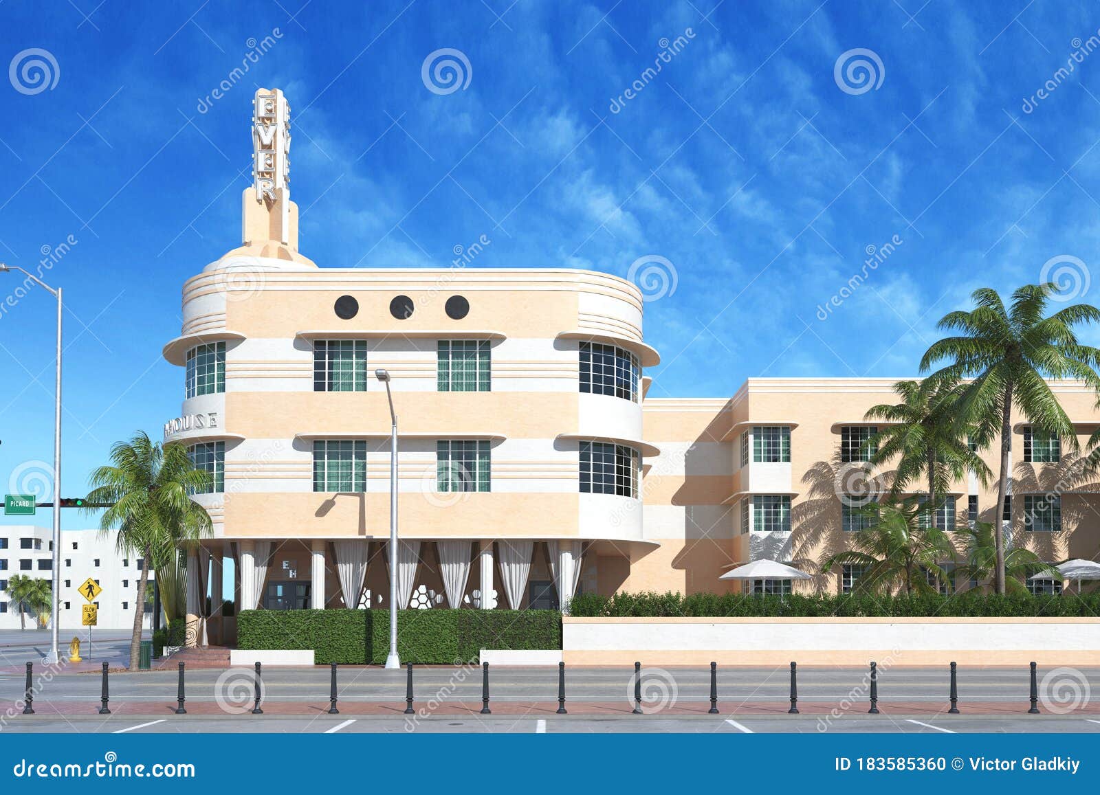 Daytime Cityscape Empty Streets and Area 3d Illustration Stock ...