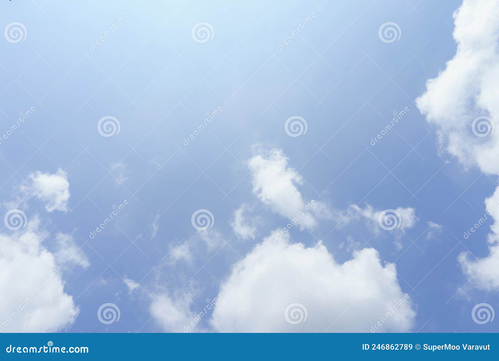 Daytime Clear Sky and Clouds Background Stock Image - Image of ...