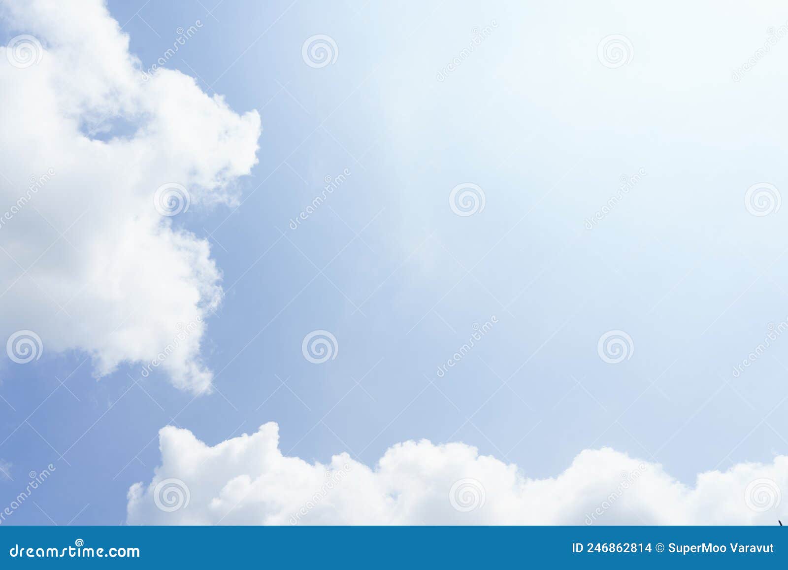 Daytime Clear Sky and Clouds Background Stock Photo - Image of light ...
