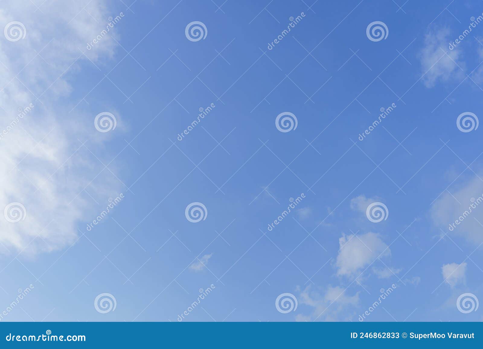 Daytime Clear Sky and Clouds Background Stock Image - Image of climate ...