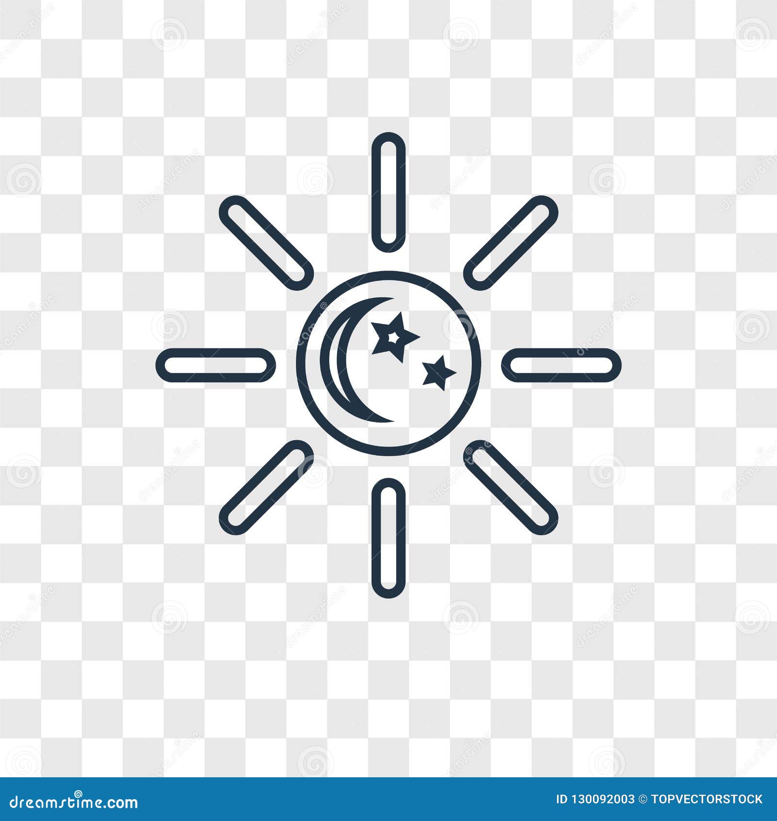 Daytime Concept Vector Linear Icon Isolated on Transparent Background ...