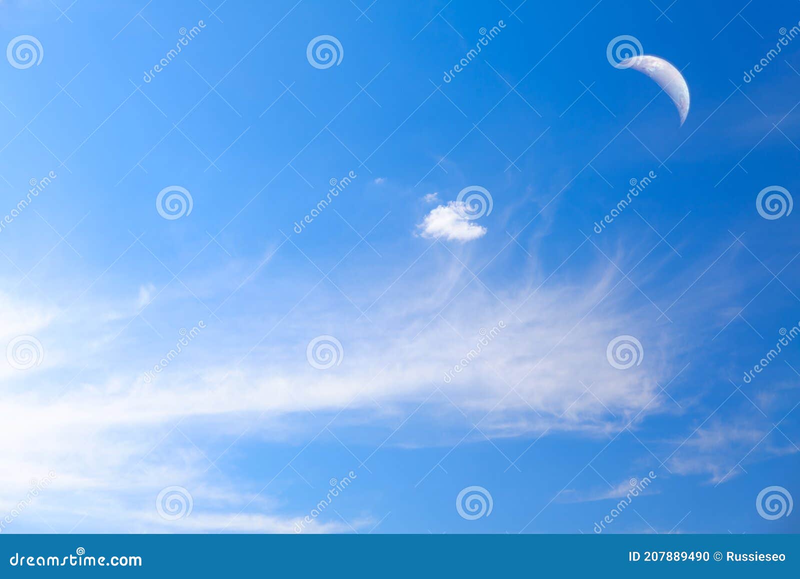 Daytime Moon stock photo. Image of planet, atmosphere - 207889490