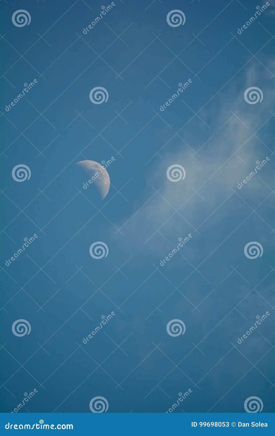 Daytime moon stock image. Image of blue, white, lunar - 99698053
