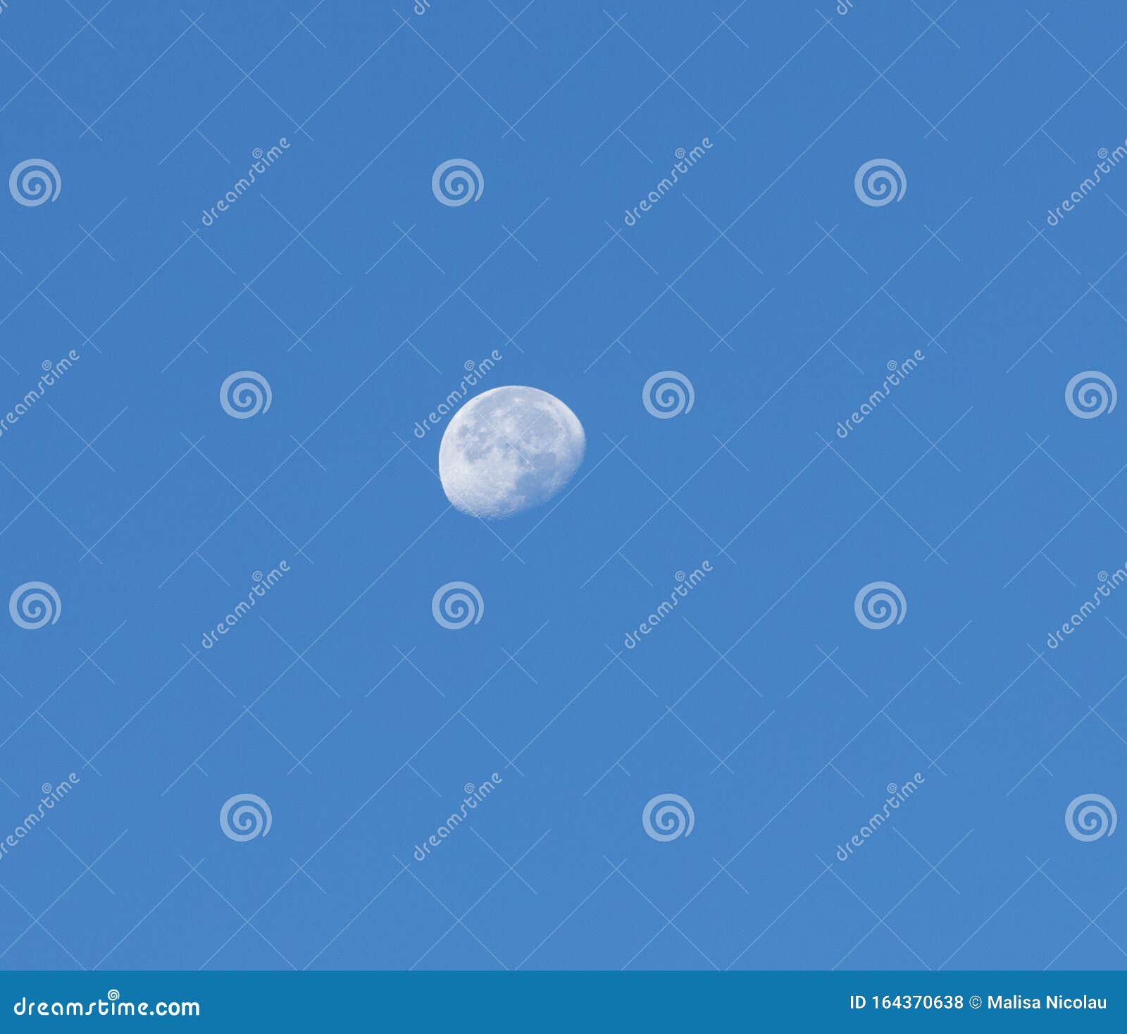 Daytime Moon on a Very Blue Sky Stock Photo - Image of circle, eclipse ...