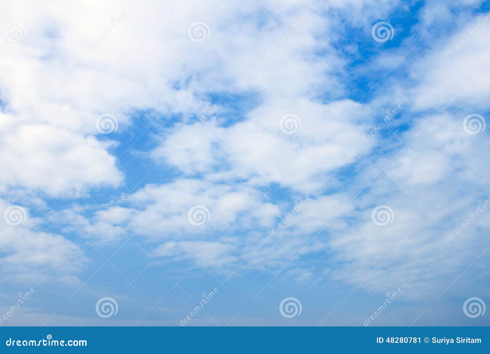 Daytime Sky stock image. Image of white, fluffy, copy - 48280781