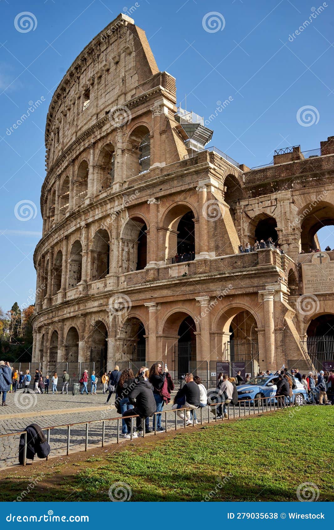 Daytime Vertical Shot of the Colosseum in Rome Editorial Stock Photo ...