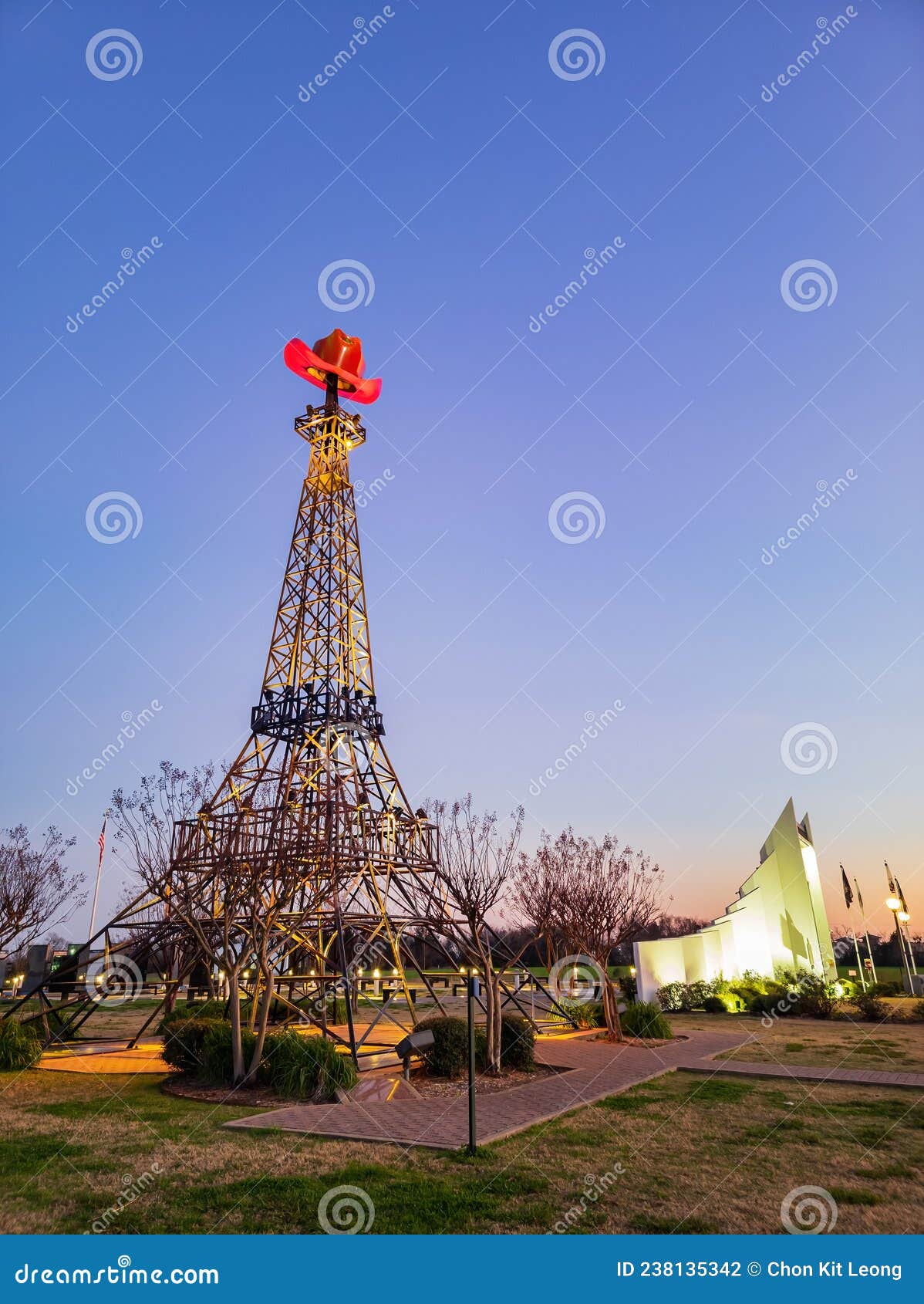 Daytime View of the Famous Paris Texas Eiffel Tower Editorial ...