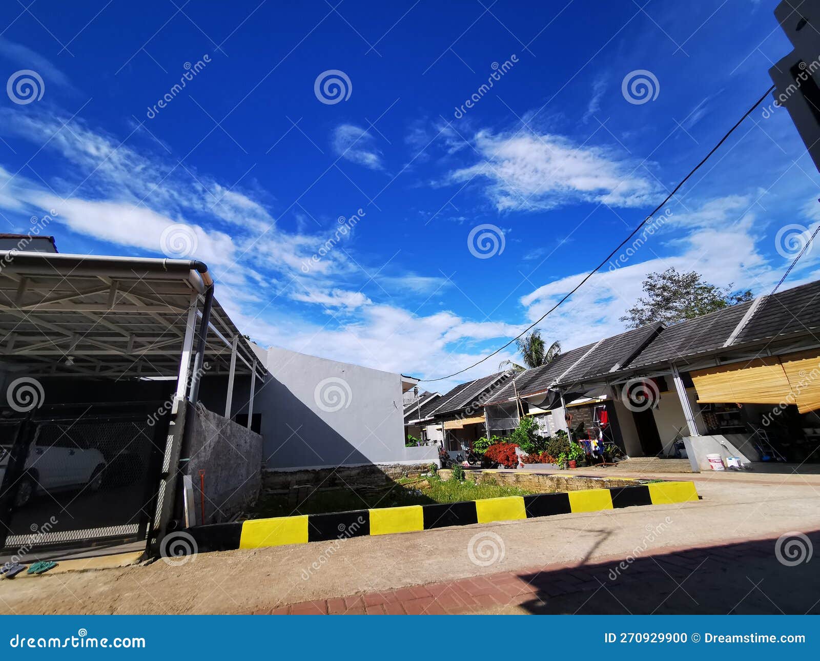 Daytime View in Front of the House Stock Photo - Image of neighbourhood ...