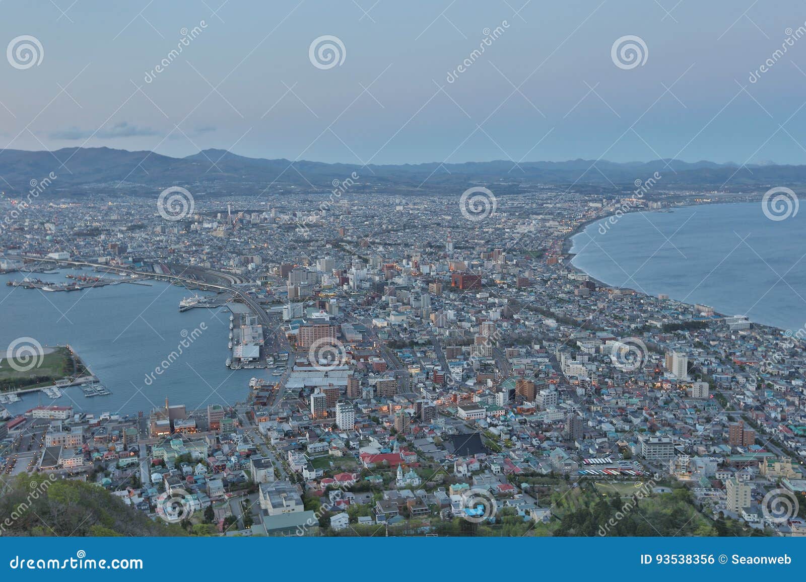 Daytime View of Hakodate, Hokkaido, Japan. Stock Photo - Image of ...