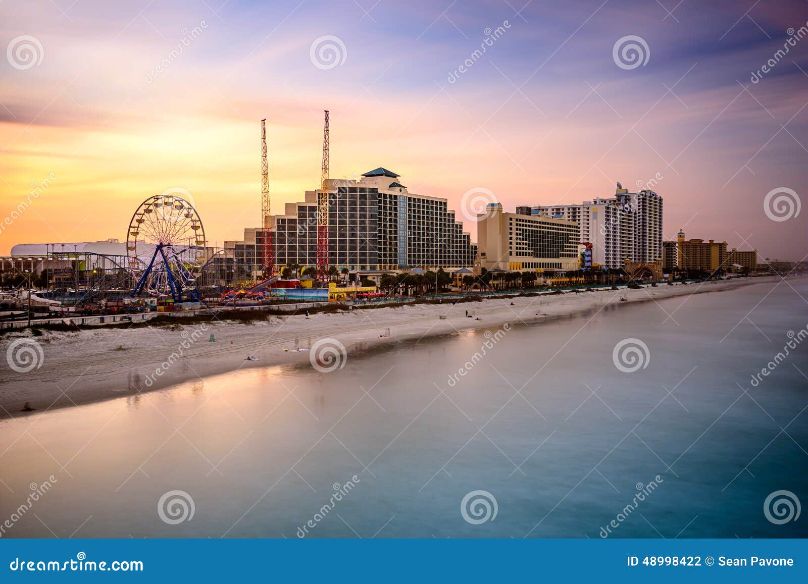 Daytona Beach, Florida Skyline Stock Photo - Image of landmark, town ...