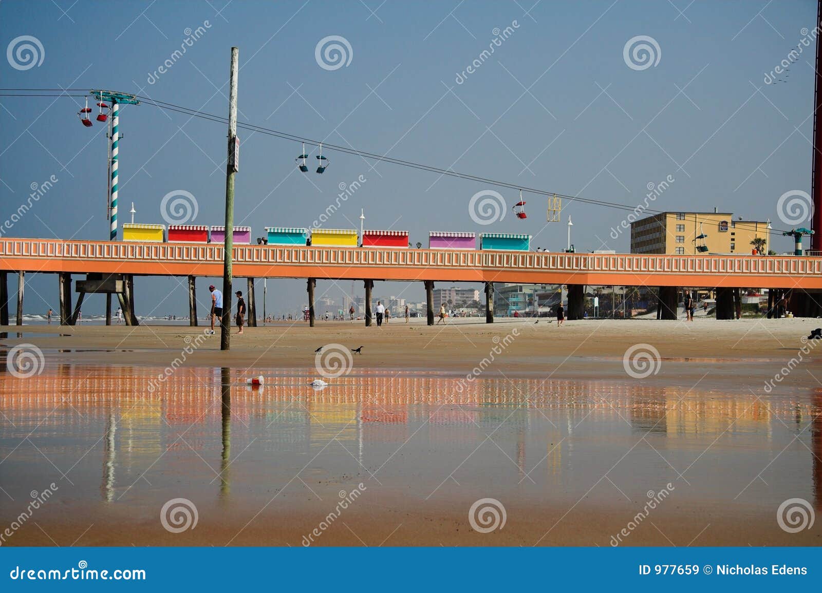 Daytona Beach Pier stock image. Image of color, ride, boardwalk - 977659