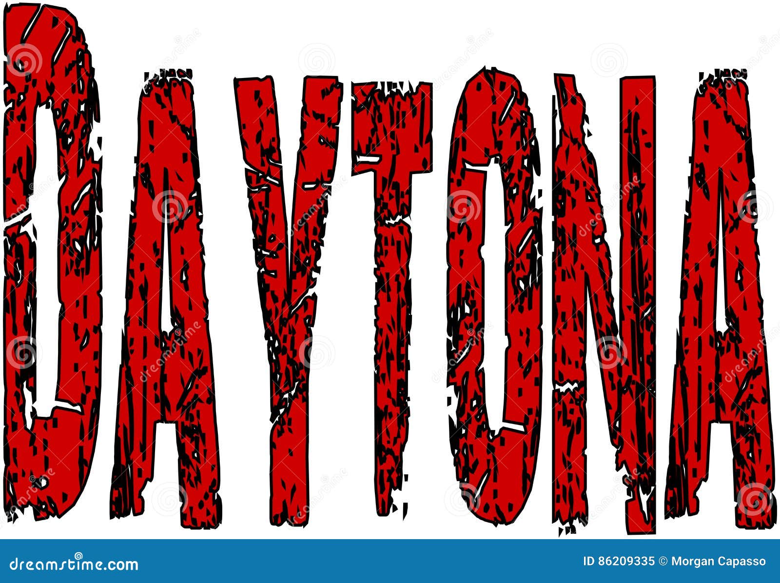 Daytona Text Sign Illustration Stock Vector - Illustration of states ...