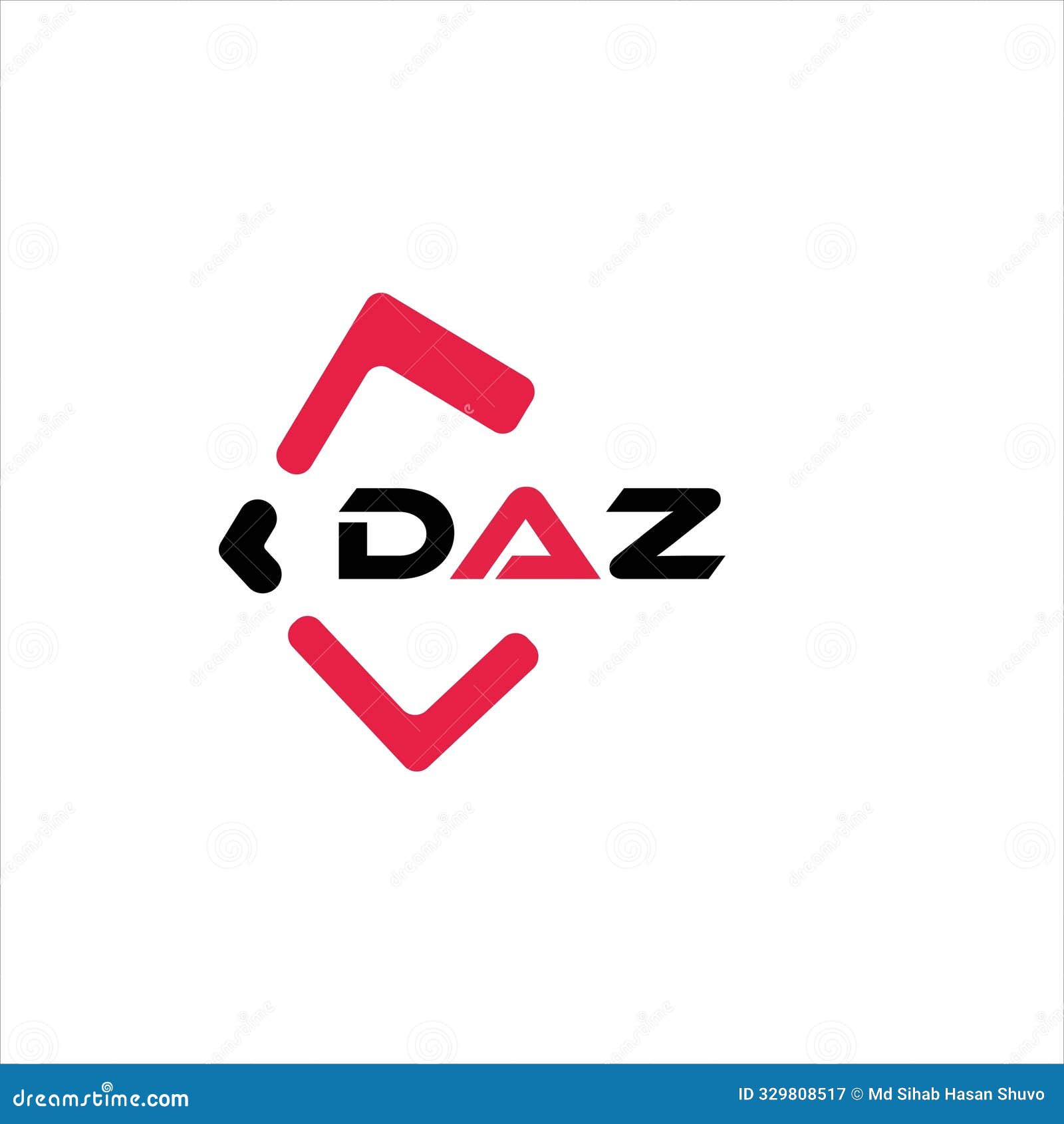 DAZ Creative Minimalist Letter Logo. DAZ Unique Vector Initials ...