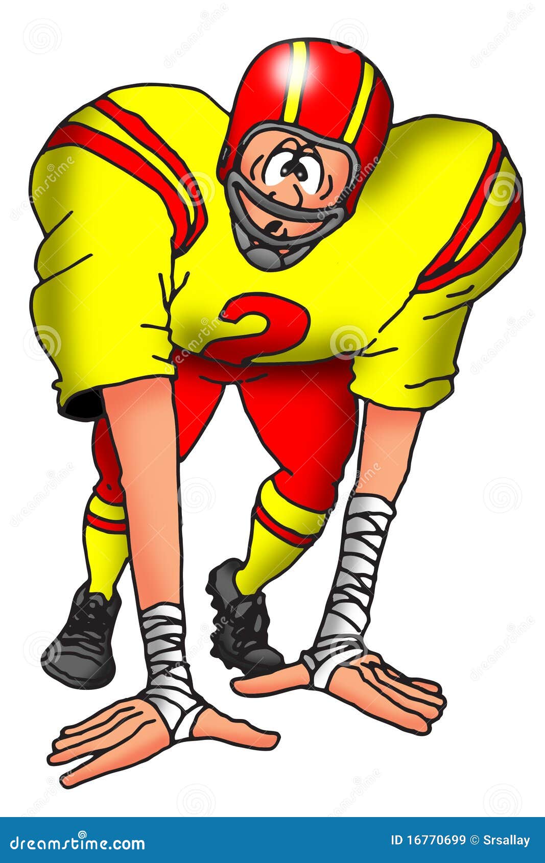 Dazed Football Player stock illustration. Illustration of ball - 16770699