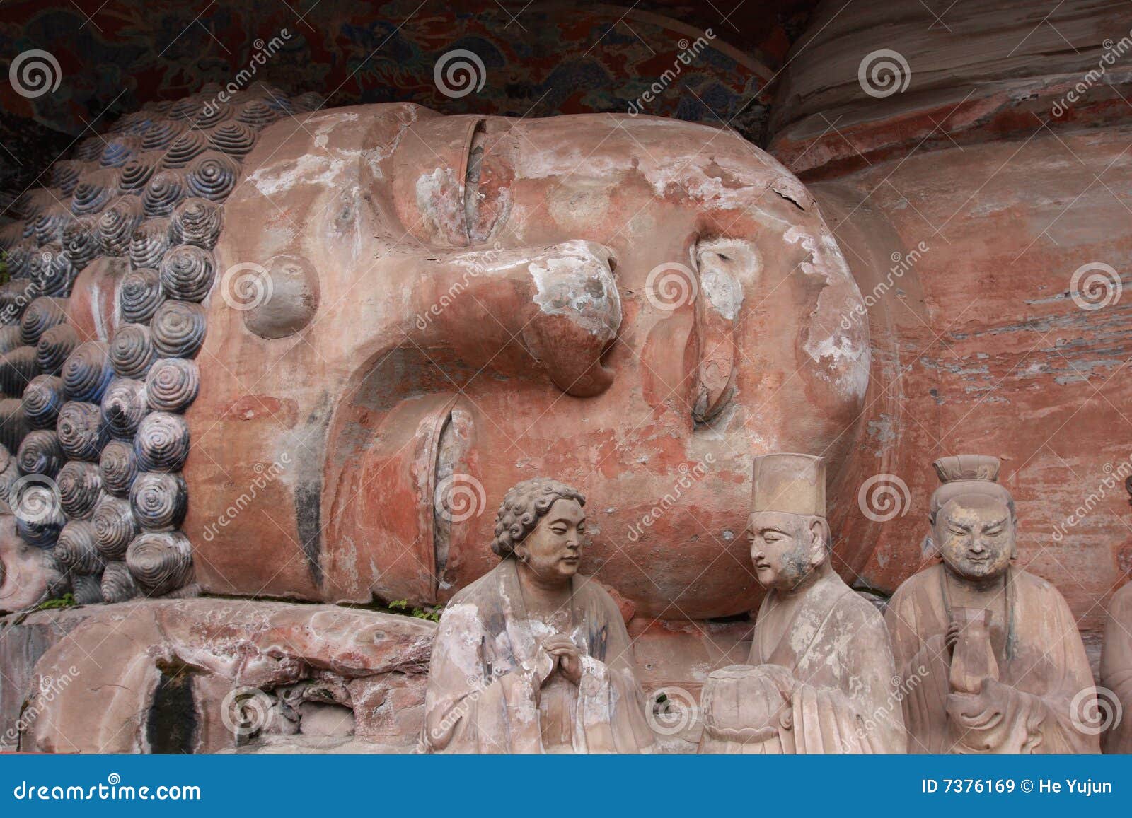 Dazu Rock Carvings stock image. Image of carving, holy - 7376169