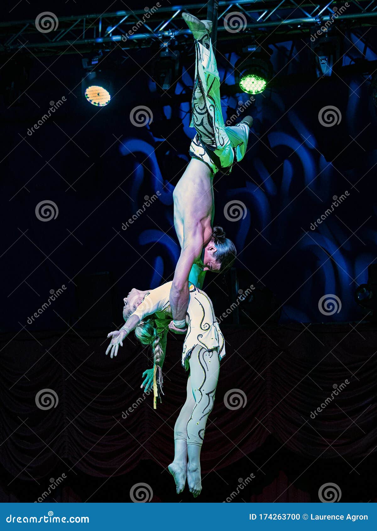 Dazzling Acrobatic Circus Stunt Editorial Image - Image of difficult ...