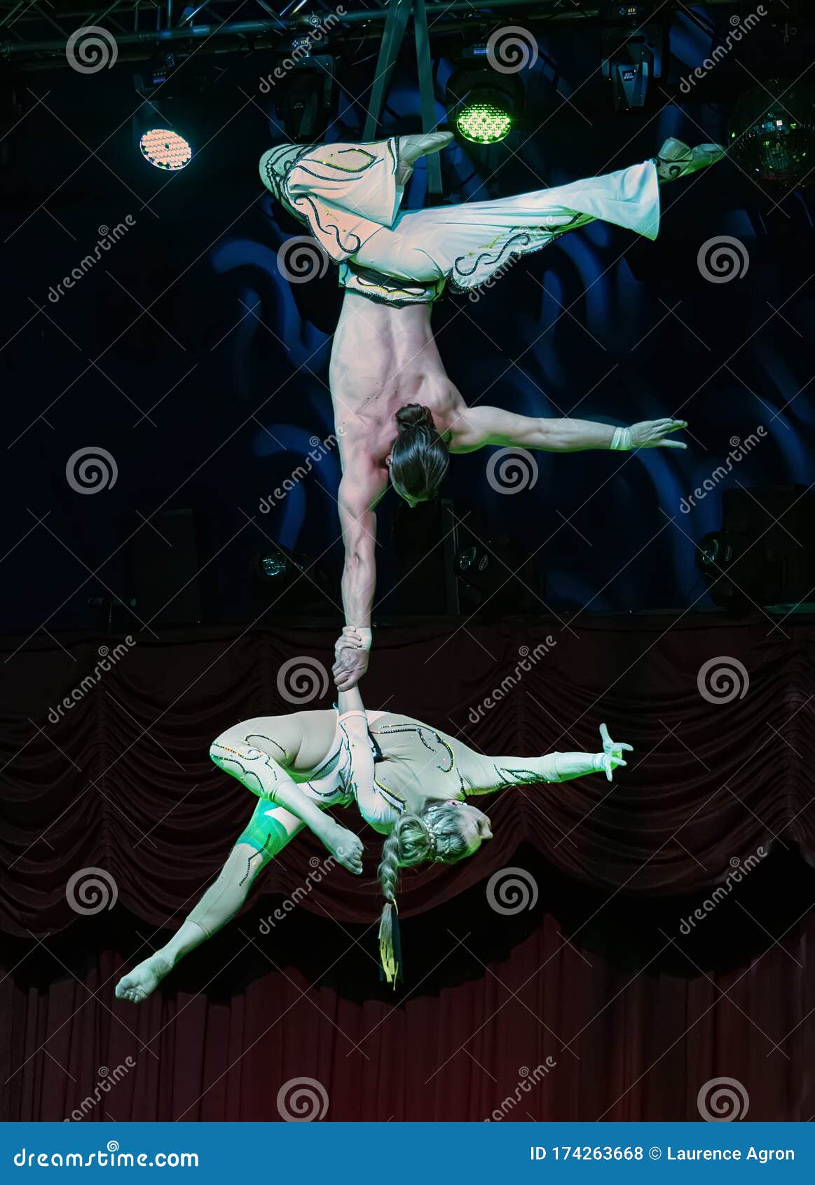 Dazzling Acrobatic Circus Stunt Editorial Stock Photo - Image of pair ...