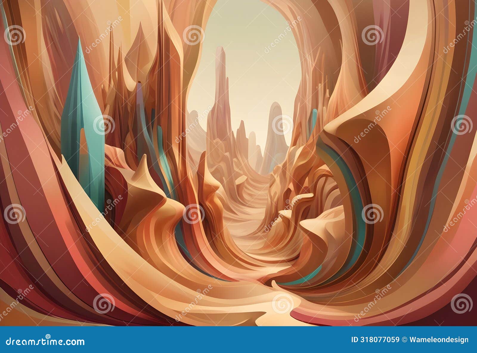 Dazzling, Amorphous 3D Structures in a Prismatic Color Scheme Stock ...